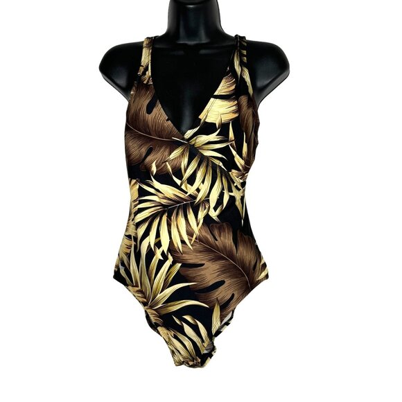 Speedo | Swim | Speedo Womens Tropical Leaf Print Onepiece Swimsuit ...